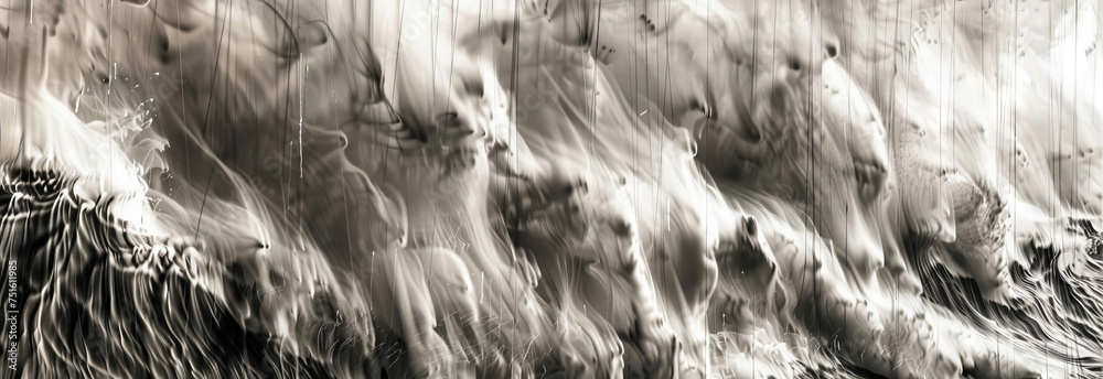 Swirling grayscale smoke patterns creating an ethereal atmosphere Stock Illustration | Adobe Stock