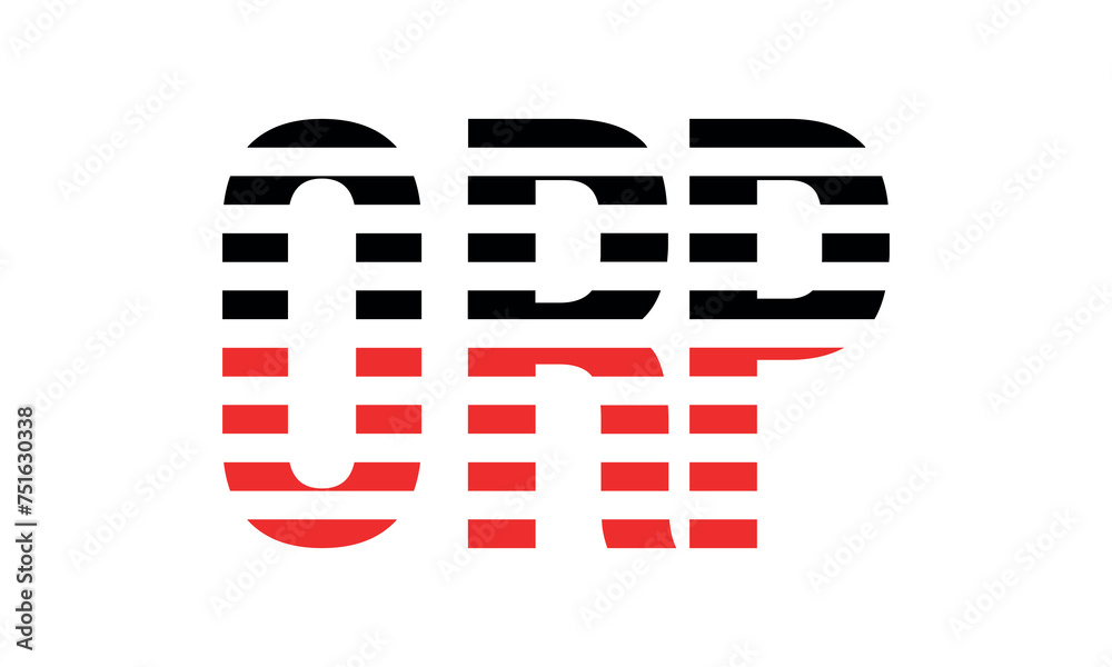 ORP three initial letter iconic line negative space minimal logo design ...