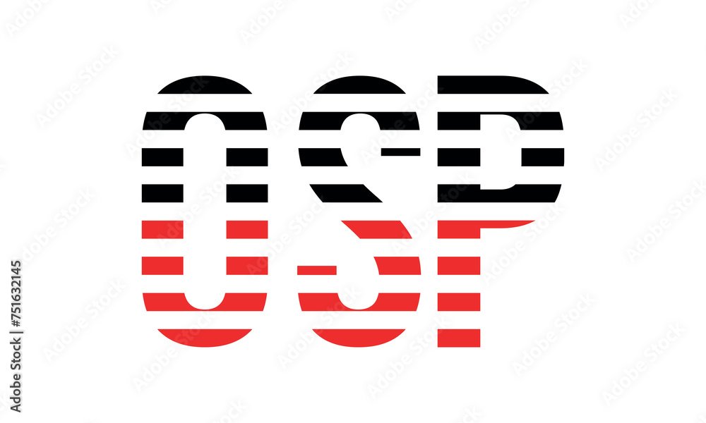 OSP three initial letter iconic line negative space minimal logo design ...