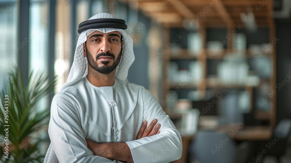 Confident Businessman in Traditional Attire, full-length portrait of a ...
