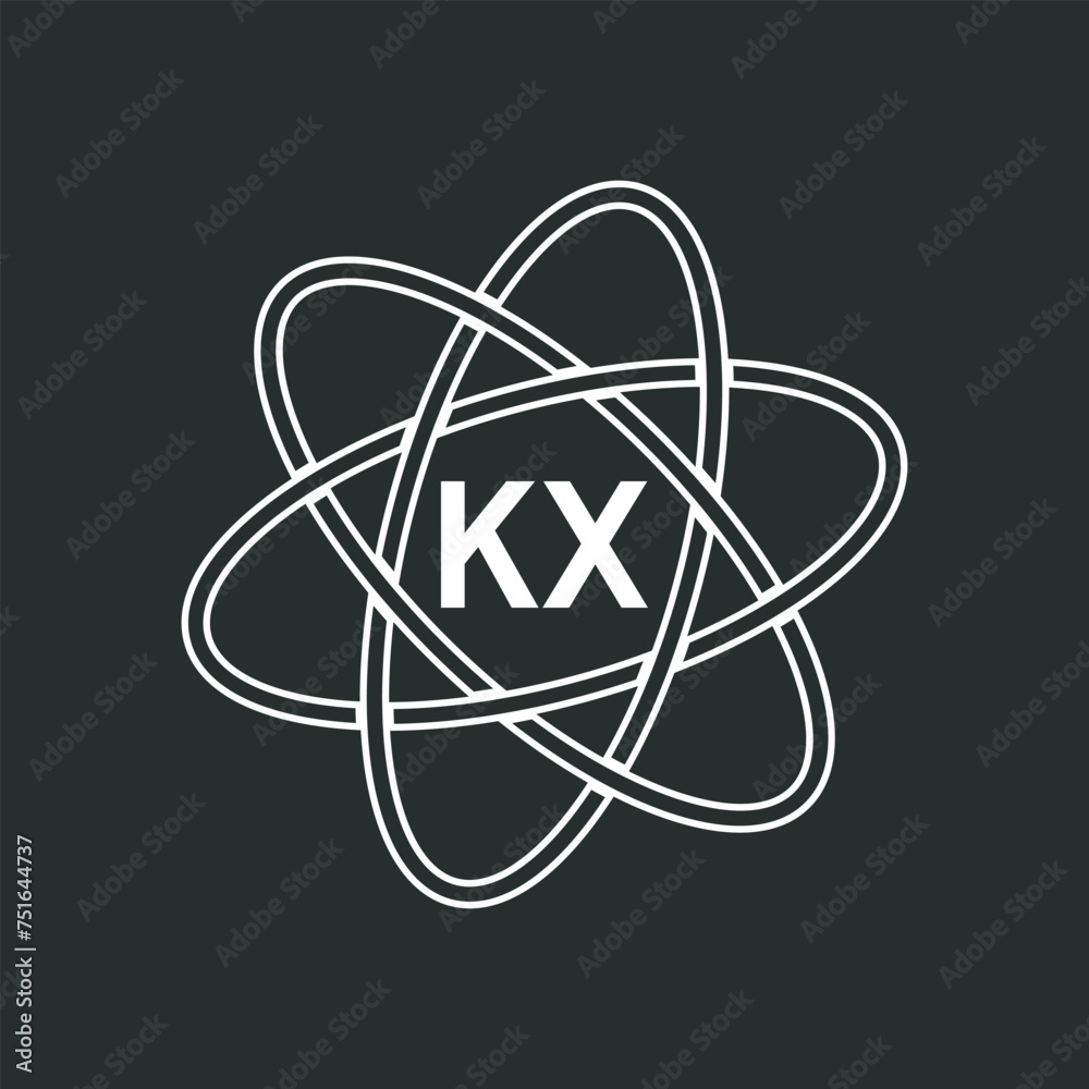 KX letter logo design on white background. KX logo. KX creative ...