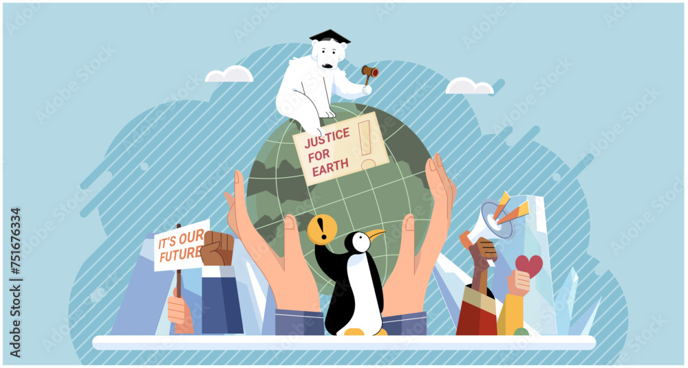 Climate change. Save the planet. Animal justice. On World Environment ...