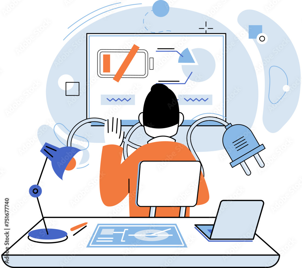 Working hard vector illustration. Discrimination in workplace can ...