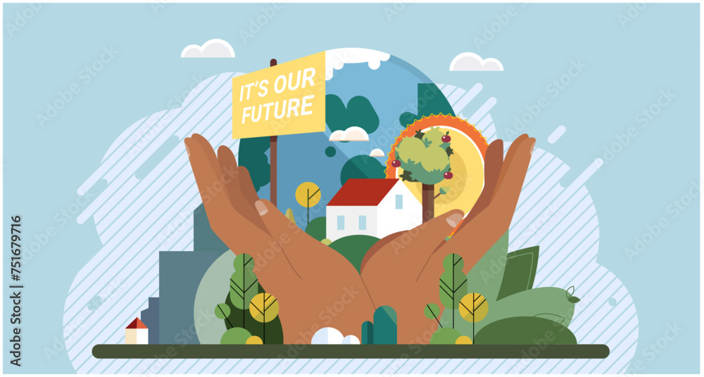 Climate change. Save the planet. Our future. Choose renewable resources to play role in ...