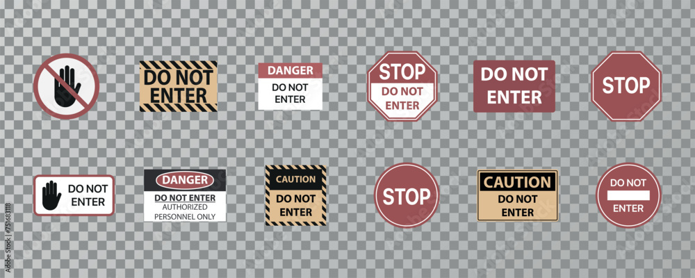 Restricted And Dangerous Vector Sign. Illustration Of Traffic Road And ...