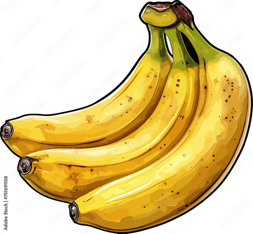 Bananas cartoon illustration isolated on white background Stock Vector ...