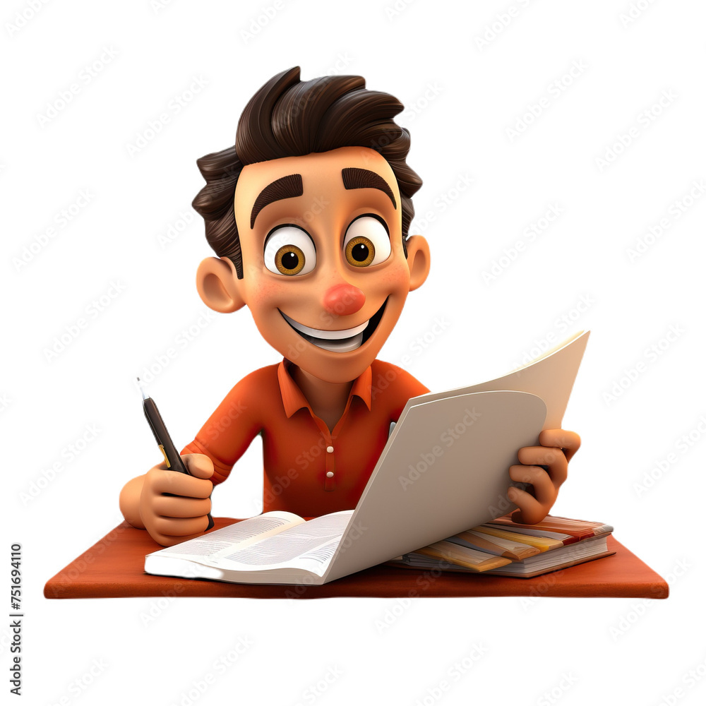 cartoon, laptop, computer, boy, child, book, kid, vector, student ...