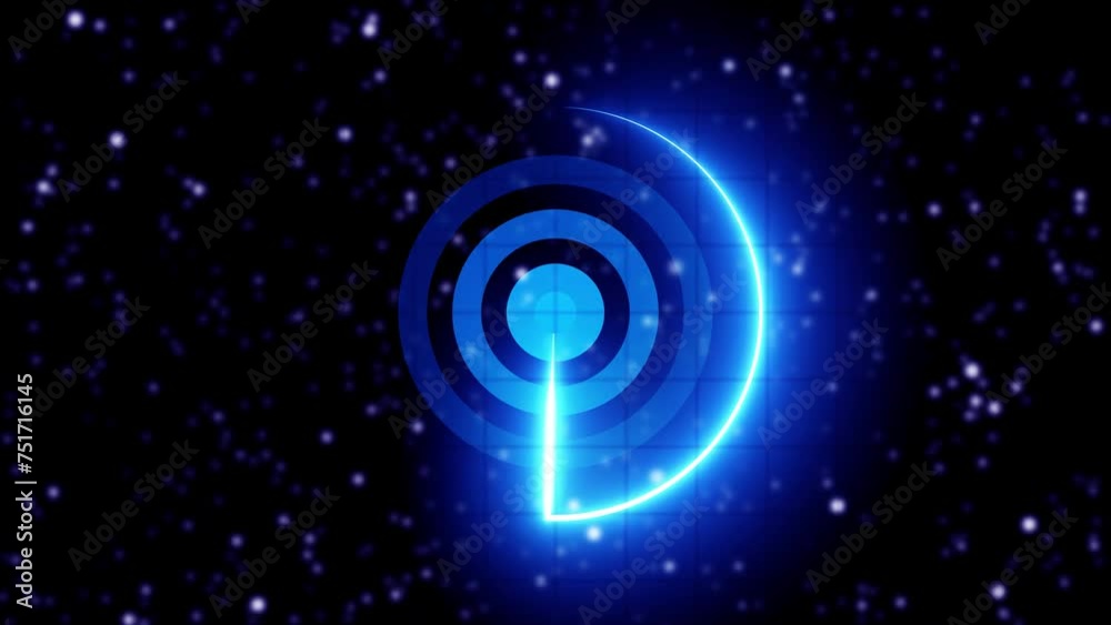 Animated technology Hud radar icon.4k Futuristic Hud radar Computer ...