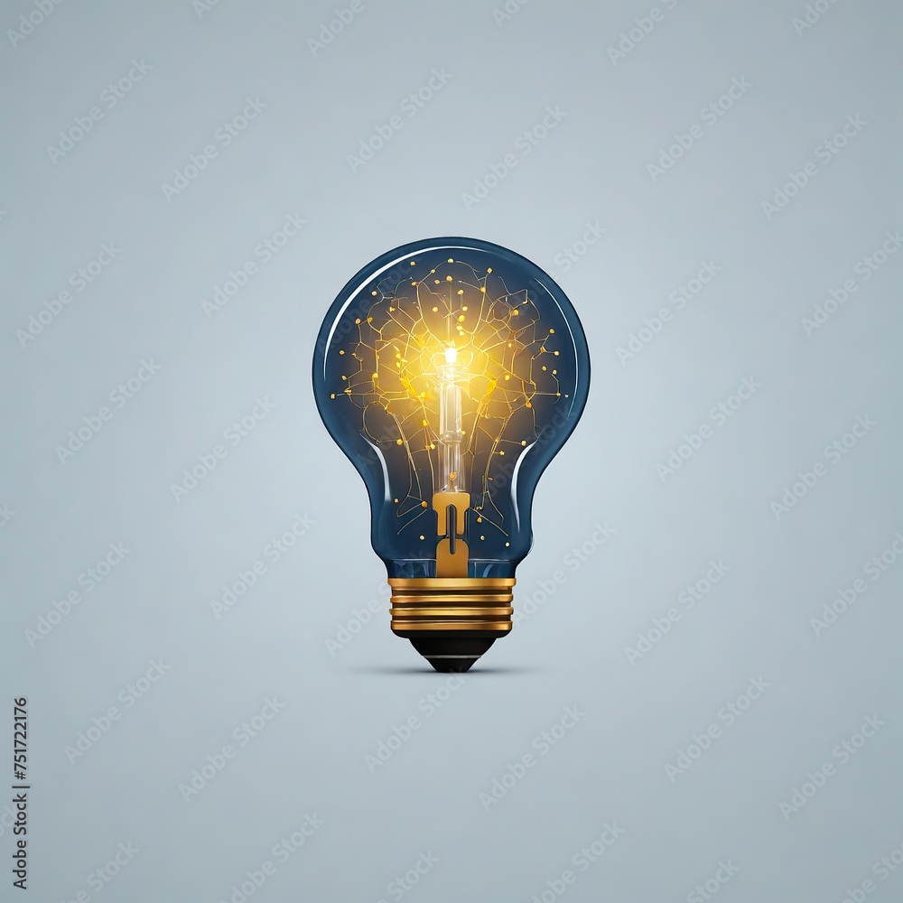 light bulb EnlightenHub AI Channel Logo Fusing Brilliance and ...