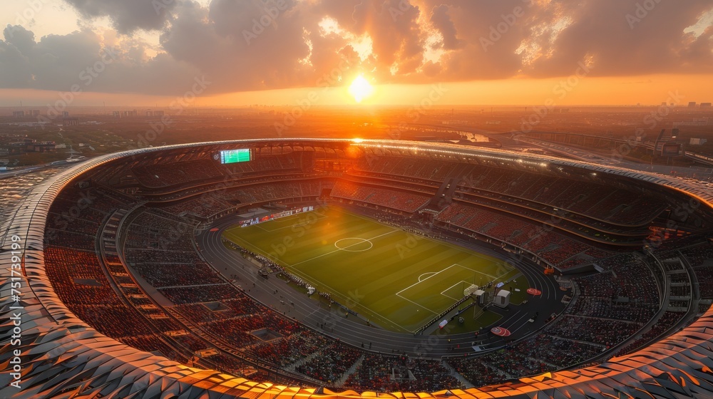 Modern stadium design for sporting events. A unique architectural ...