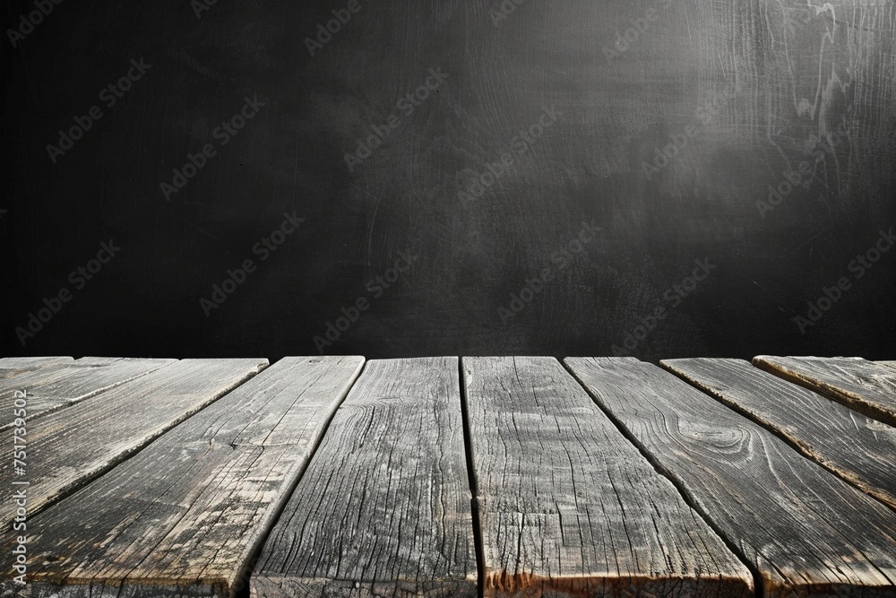 Delve into the classic charm of a blackboard backdrop, untouched by ...