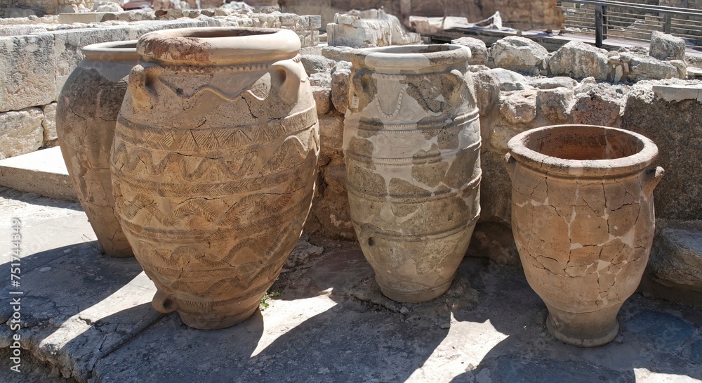 The archaeological site of Knossos, the city ruled by Minos, capital of ...
