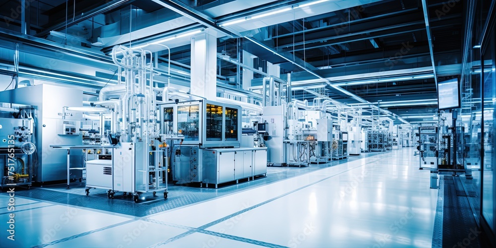 A semiconductor fabrication plant. A modern clean and organized DX age ...