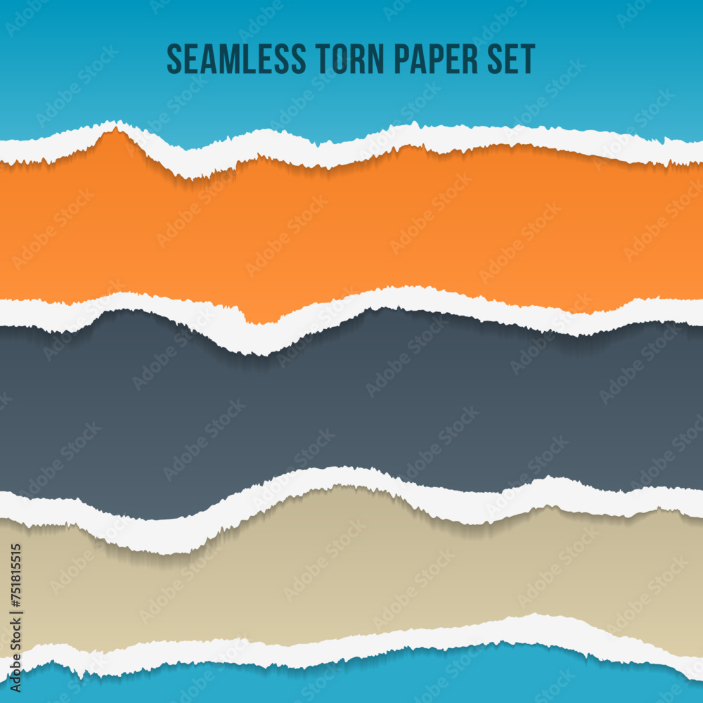 long piece of torn papers transparent background realistic torn paper ...