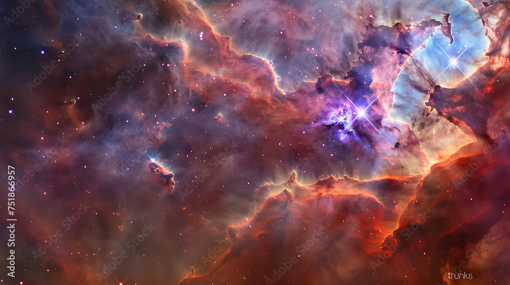 An intricate dance of cosmic dust and gases unfolds in this mesmerizing ...