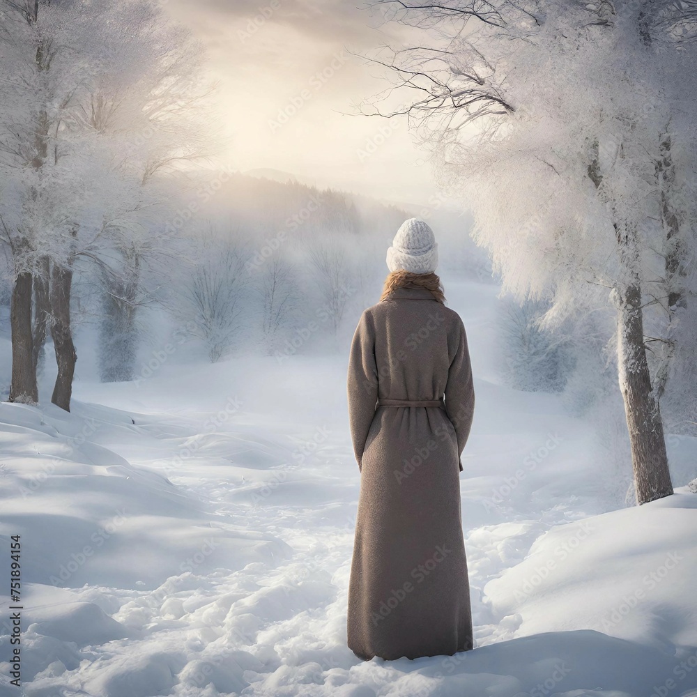 winter, snow, woman, people, cold, sky, person, nature, fashion, child ...