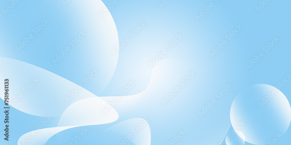 Abstract light blue background with shape freeform curved wavy and copy ...