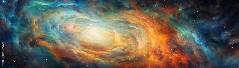 Capture the colorful swirls of a celestial nebula unfolding in the ...