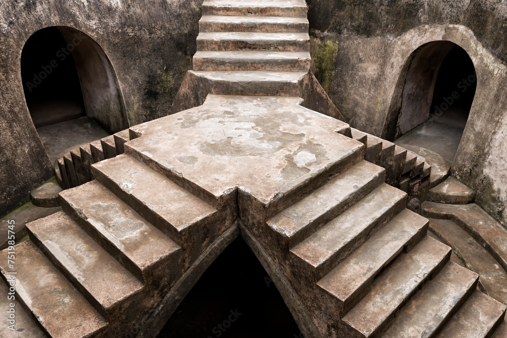 Sumur Gumuling stairways and catacombs, part of Taman Sari Complex in ...