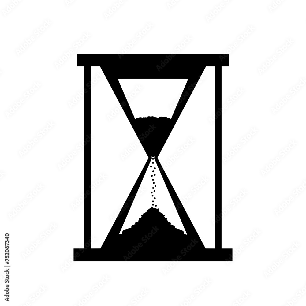 Simple isolated hourglass on a transparent background – Vector ...