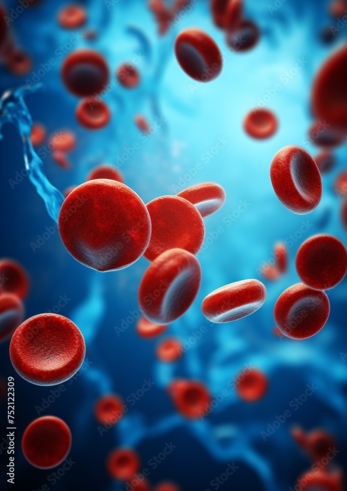 Healthy Red Blood Cells: Smooth, uniform cells against a deep blue ...