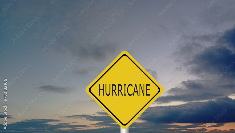visual of a stormy cloud background with a hurricane,stop,danger, flood ...