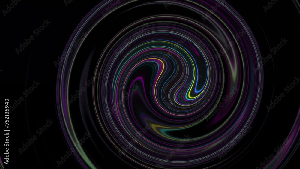 Lines Coil, front view, full frame, 4K CG animation, fast-motion, not ...