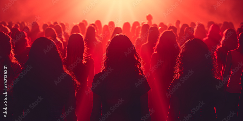 dancing crowd background. People sitting at the concert hall during ...