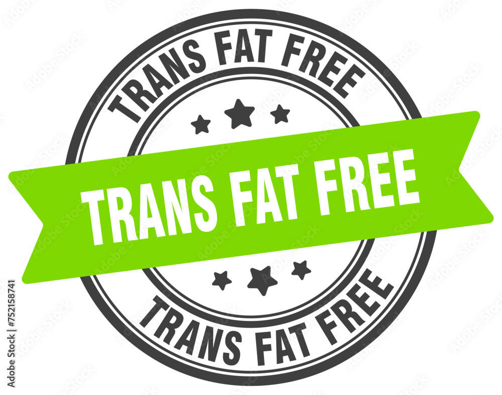 trans fat free stamp. trans fat free label on transparent background ...