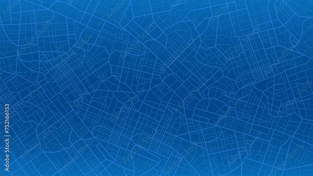 Abstract navigation plan of the urban area depicted and highlighted ...