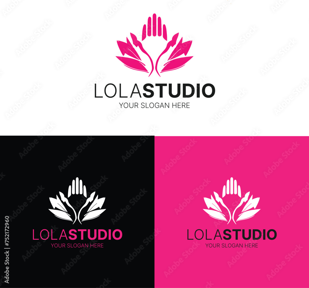 Vetor de Education logo, hands logo, studio logo, girly logo, hotel ...