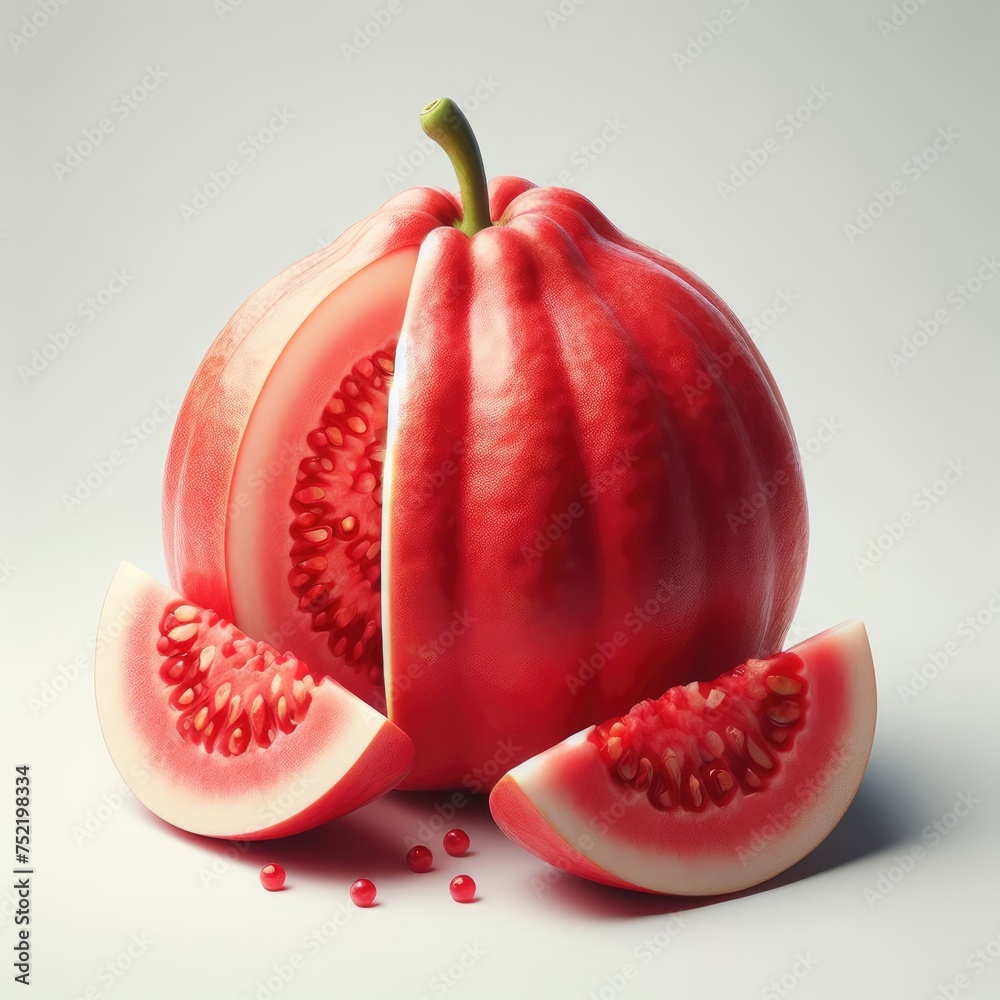 jumbo red guava is a rare water guava plant with sweet dense and tender ...