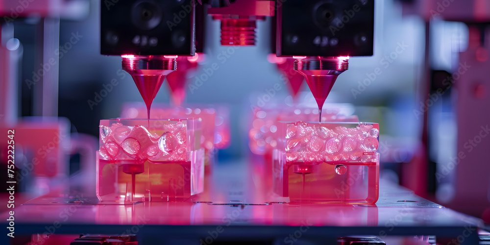 3D printer creating a human organs and tissues in the laboratory ...