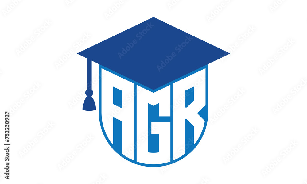 AGR initial letter academic logo design vector template. school college ...