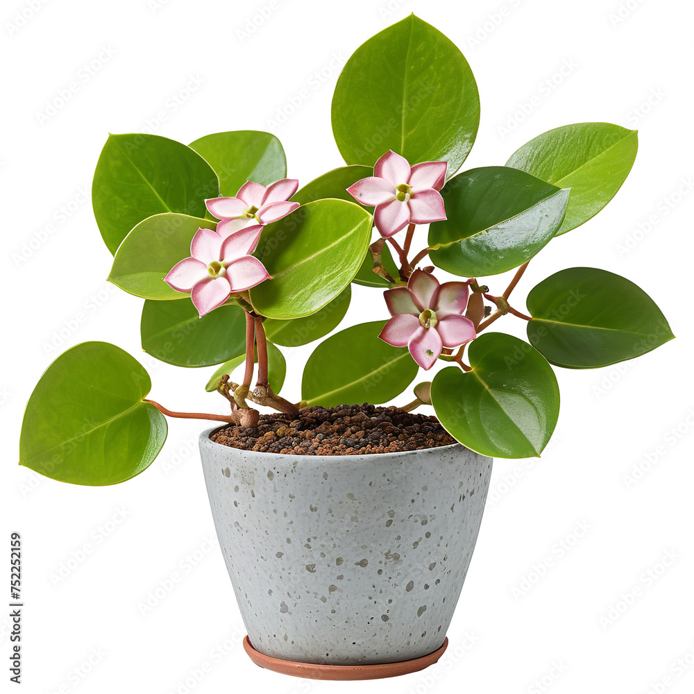 plant in a pot Hoya Carnosa: A Popular Indoor Plant in a Pot Isolated ...
