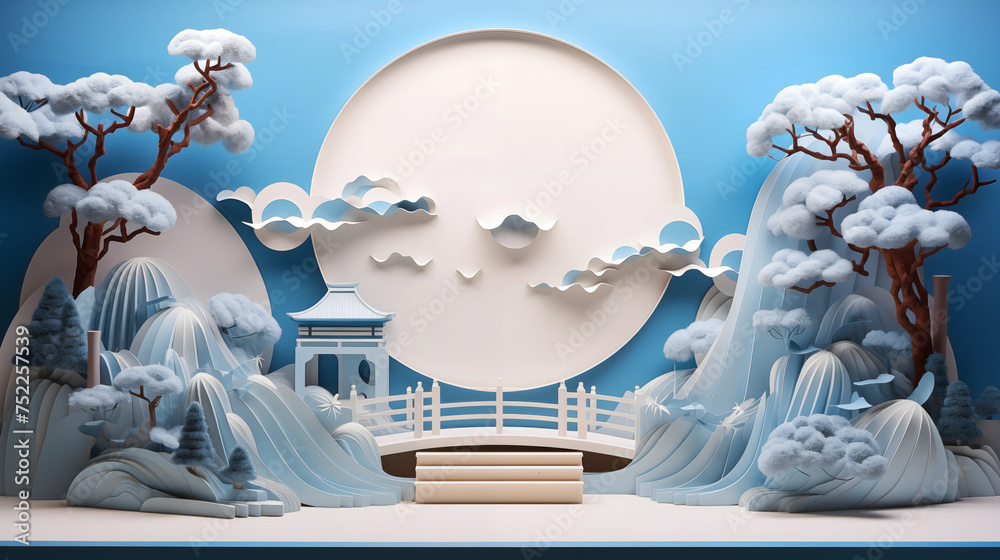 Dragon-guarded Fairy Tale Castle with Angelic Statue in Heavenly ...