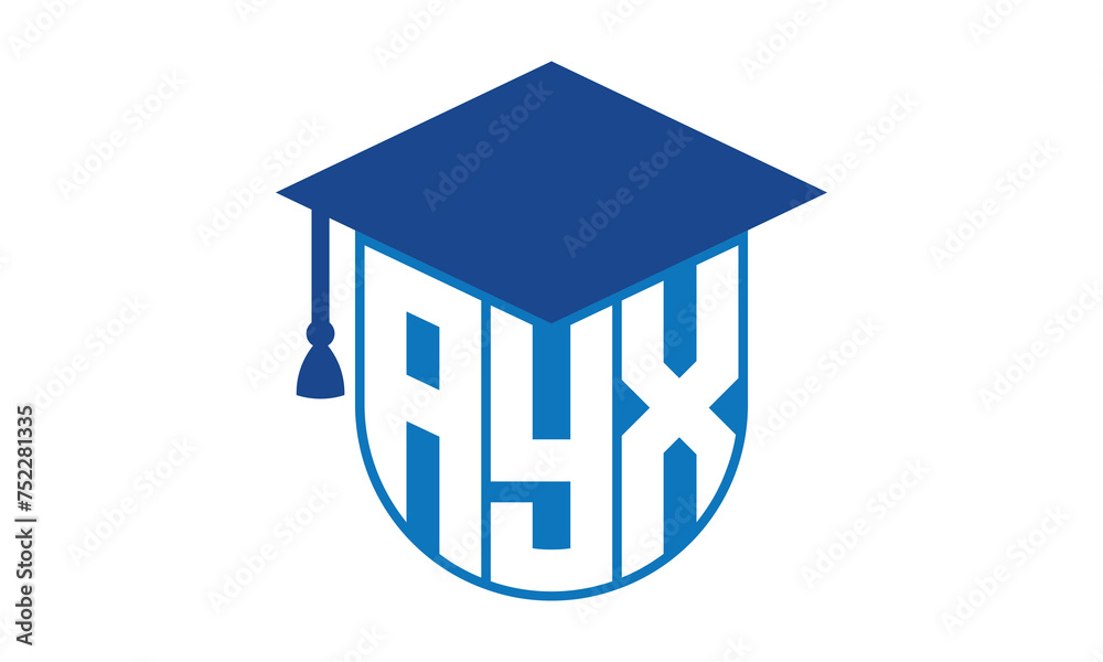 AYX initial letter academic logo design vector template. school college ...