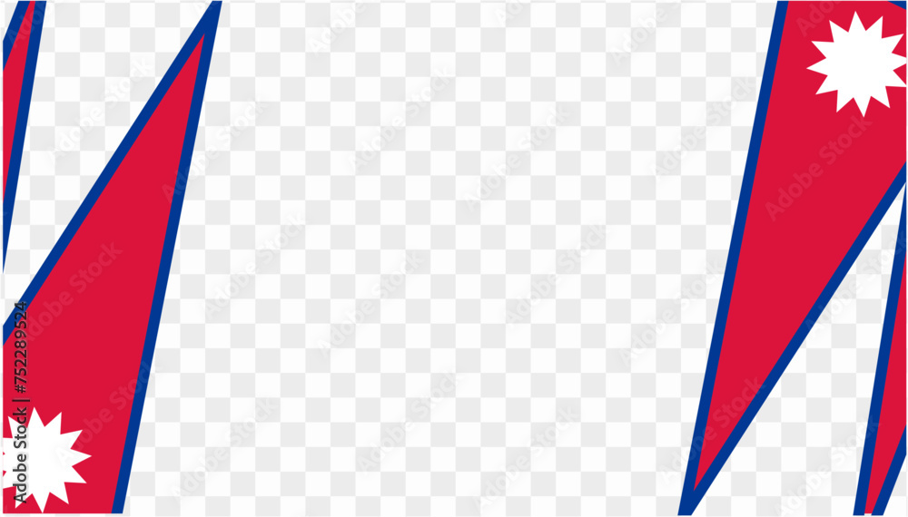Nepal flag wave isolated on png or transparent background. vector ...