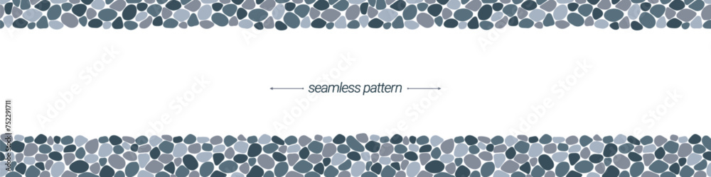 Pebble seamless pattern vector illustration. Cute summer repeated ...