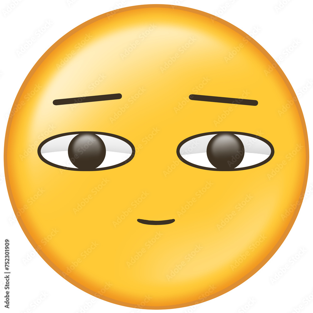 Ennui smiling face icon. Can be used for web-related materials. Stock ...