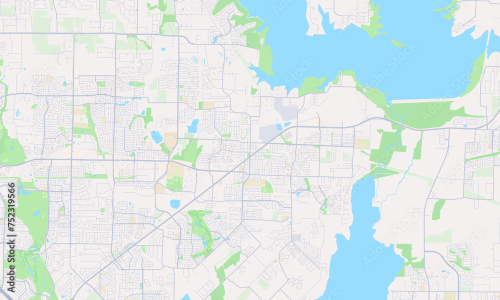 Wylie Texas Map, Detailed Map of Wylie Texas Stock Illustration | Adobe ...