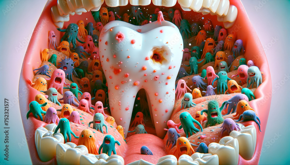 A mystical tooth with a gaping hole in its center, revealing a hidden ...