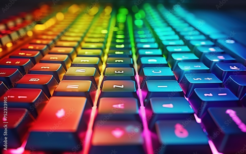 Rainbow Backlit Mechanical Keyboard, a mechanical keyboard with rainbow ...