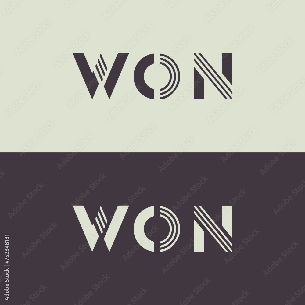 won unik line logo. Stock Vector | Adobe Stock