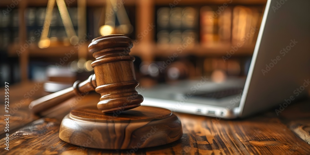 Legal Authority: Gavel and Laptop as Symbols of Cyber Security ...