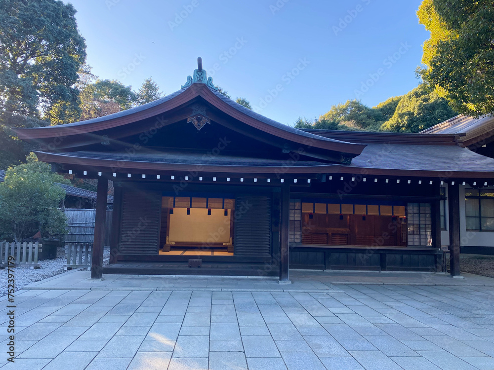 A Japanese Building Built in Jingu Shrine style, Meiji Jingu Stock ...