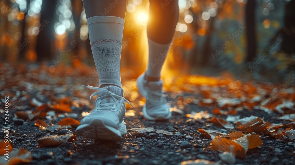 An athlete was running along an embankment when she felt a sharp pain ...