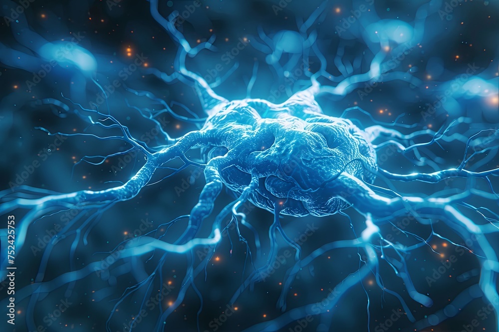 electrical and cellular wiring and circuit diagram of the brain, in the ...
