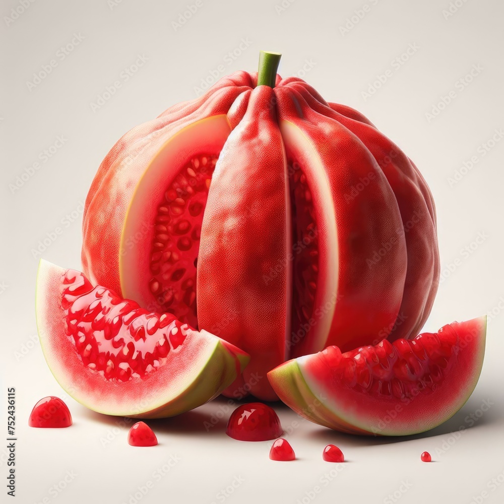 jumbo red guava is a rare water guava plant with sweet dense and tender ...