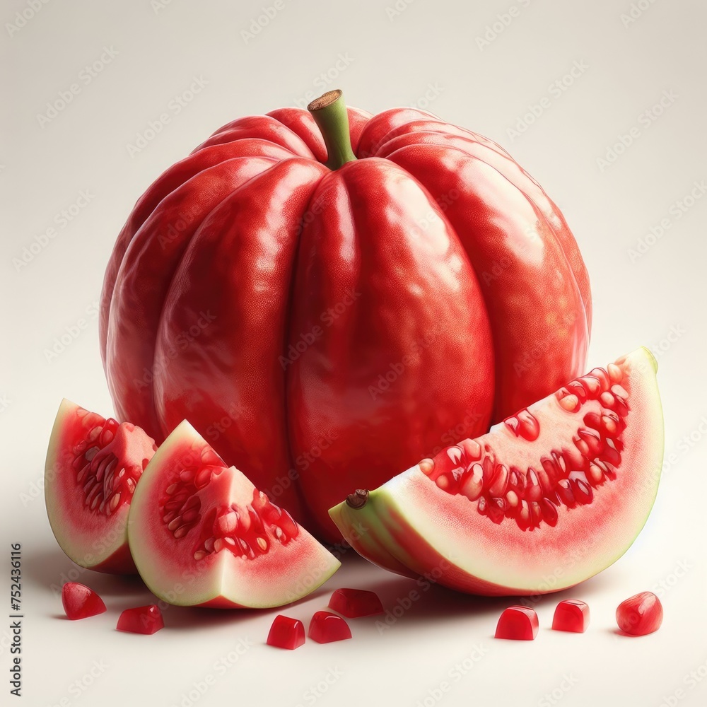 jumbo red guava is a rare water guava plant with sweet dense and tender ...